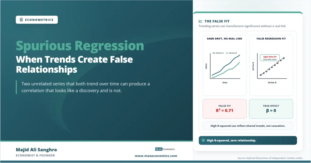 Spurious Regression: When Trends Create False Relationships - maseconomics